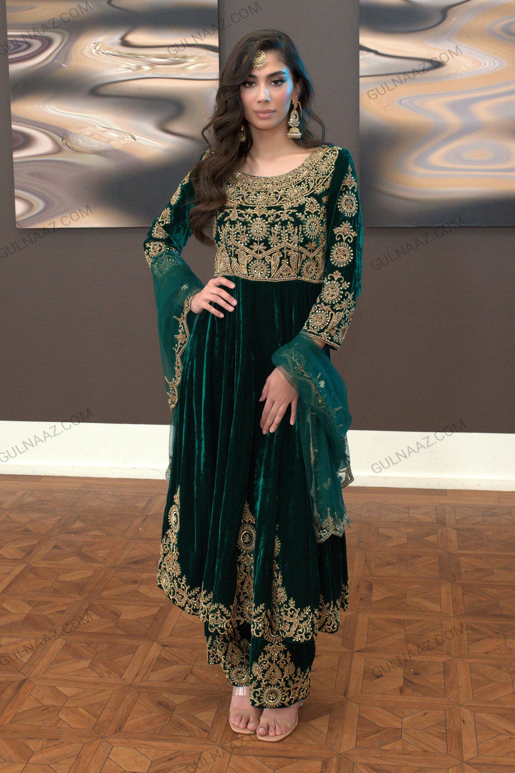 Buy Haiza | Party wear gown by Gulnaaz Khan Fashions – Gulnaaz Fashion
