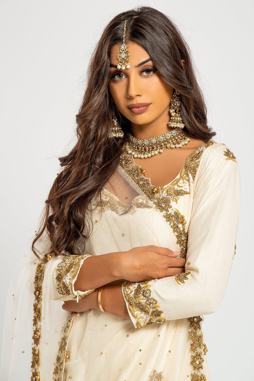 Shop Floral Designed Party Wear Gown | Sabaat By Gulnaaz Khan – Gulnaaz ...